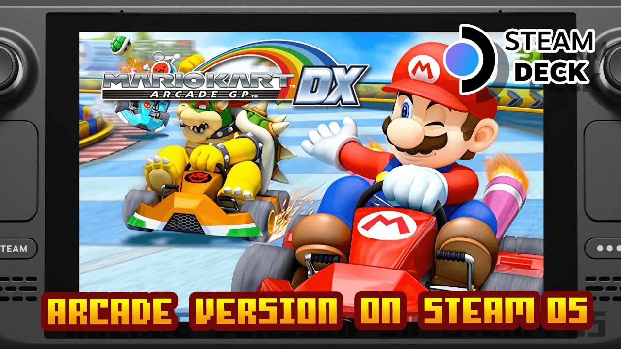 Mario Kart Arcade GP DX running on SteamOS - Teknoparrot - Steam Deck