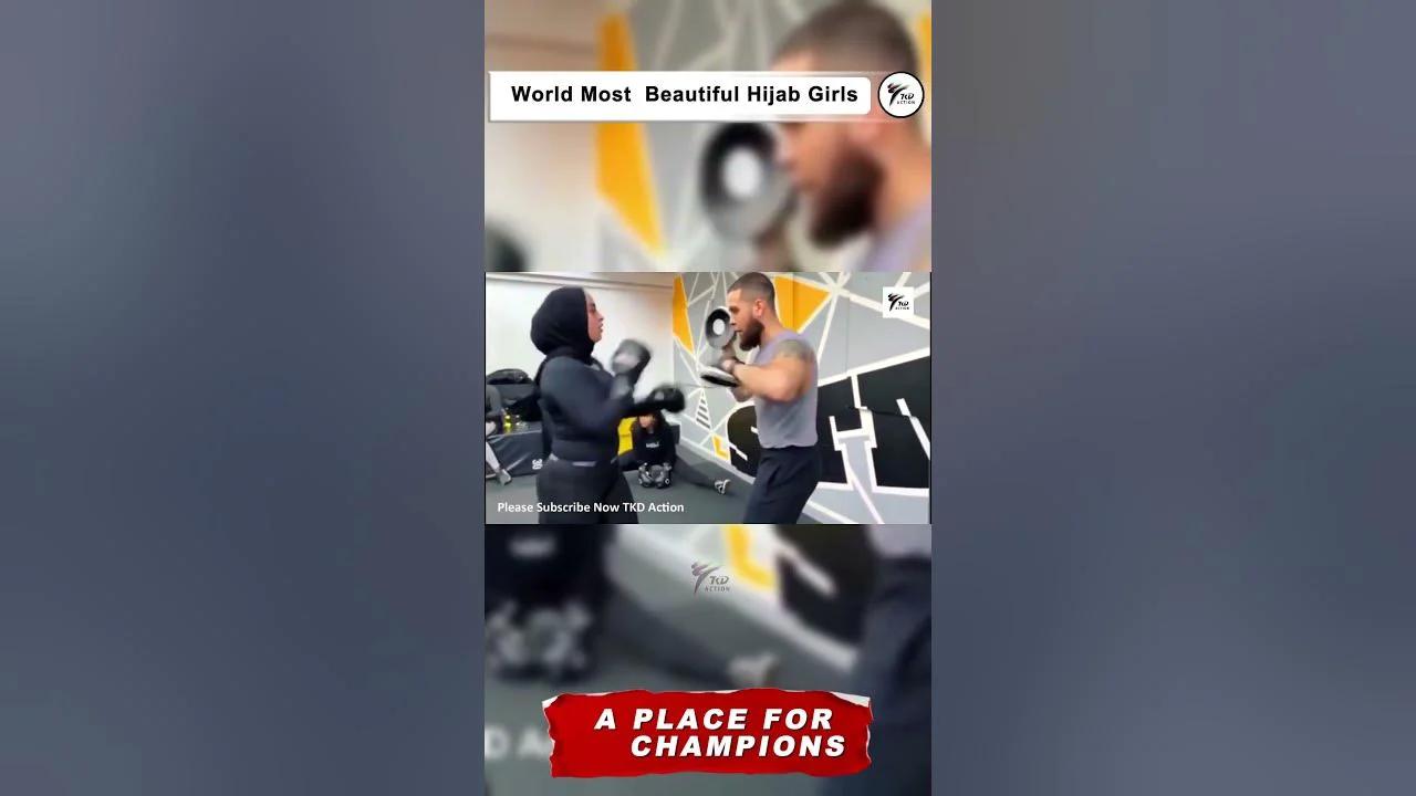 World Most Beautiful Hijab Girls Martial Arts Training and Workout