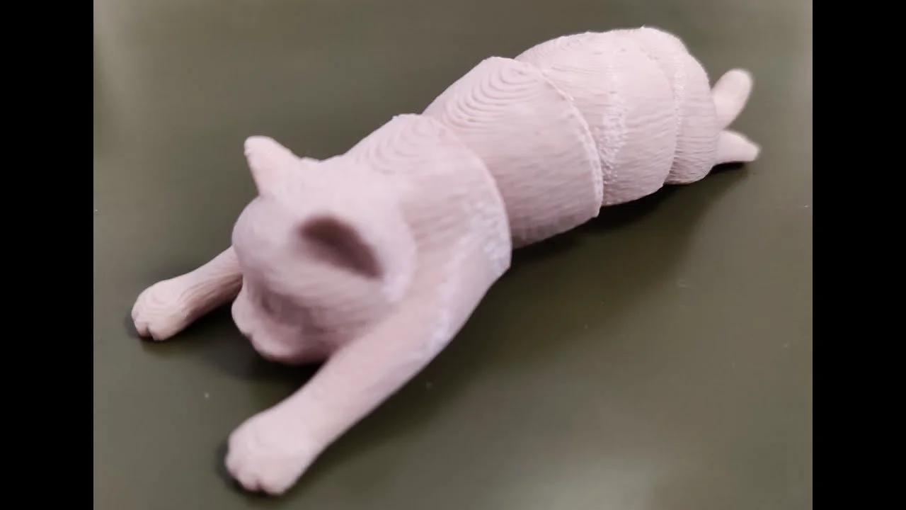 3D printing a flexi cat (Long print)