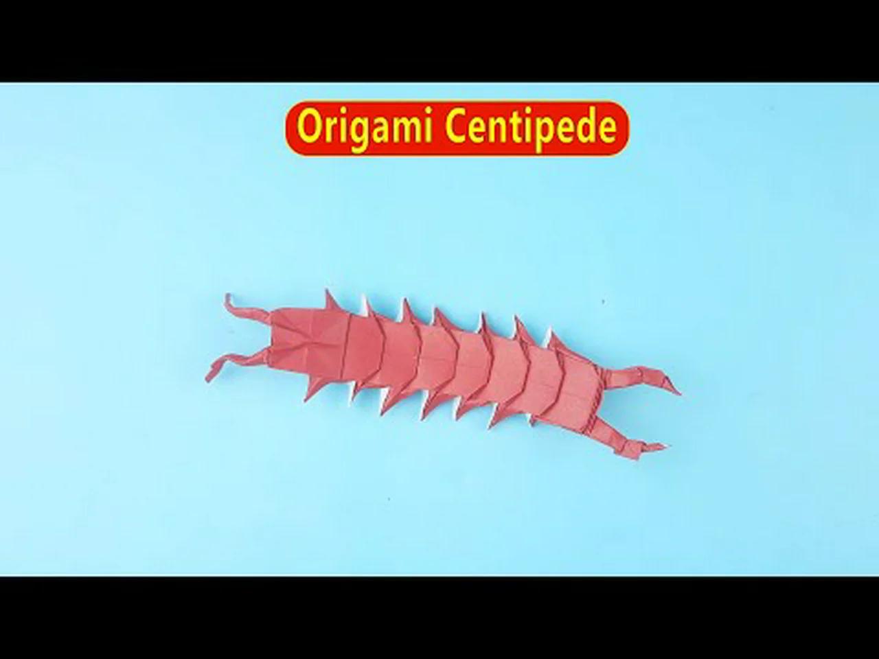 Origami Centipede - Easy Paper Crafts