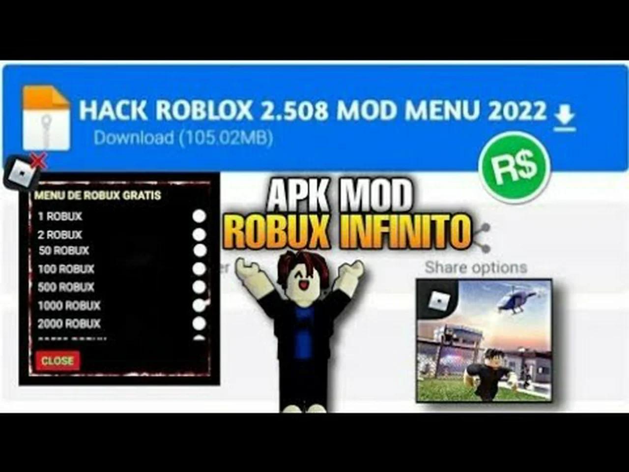 INCRÍVEL! MOD MENU ROBLOX COM ROBUX INFINITOS GRÁTIS / DOWNLOAD (VIA ...