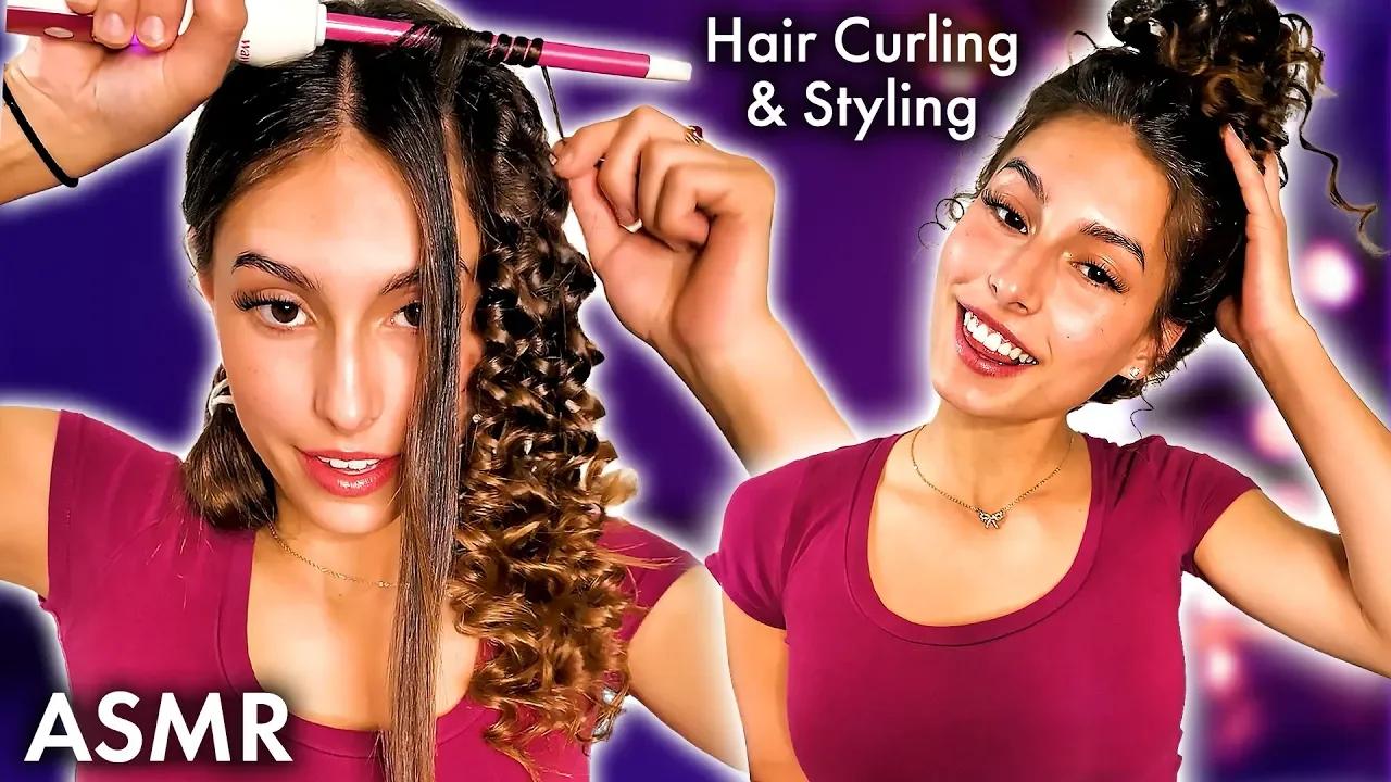 Hair Sounds & Styling ASMR Beautiful Sophia does Extra Tingly ASMR for you to fall asleep