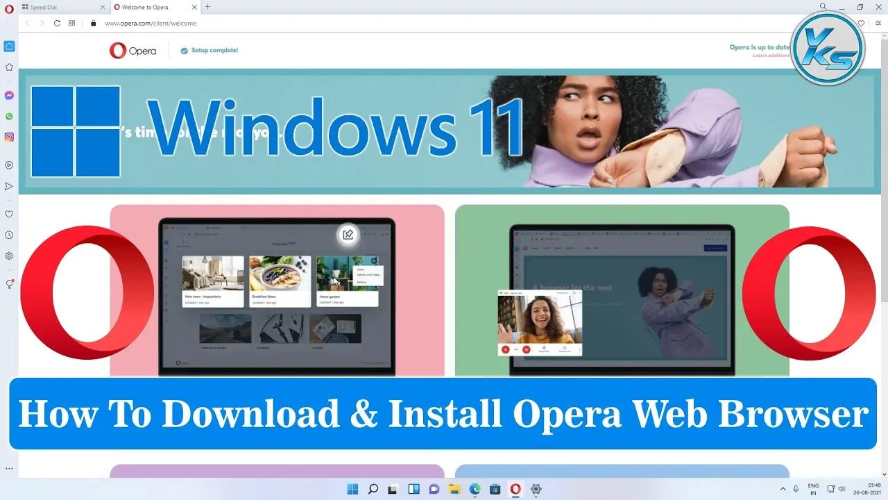 How To Download And Install Opera Web Browser in Windows 11 | Opera Web ...