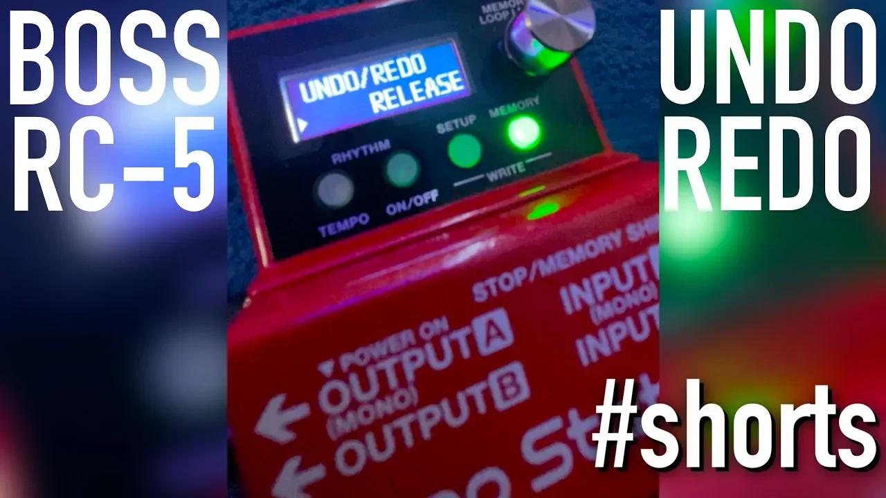 Boss Pedal - RC-5 Loop Station - Undo/Redo Release Option #shorts
