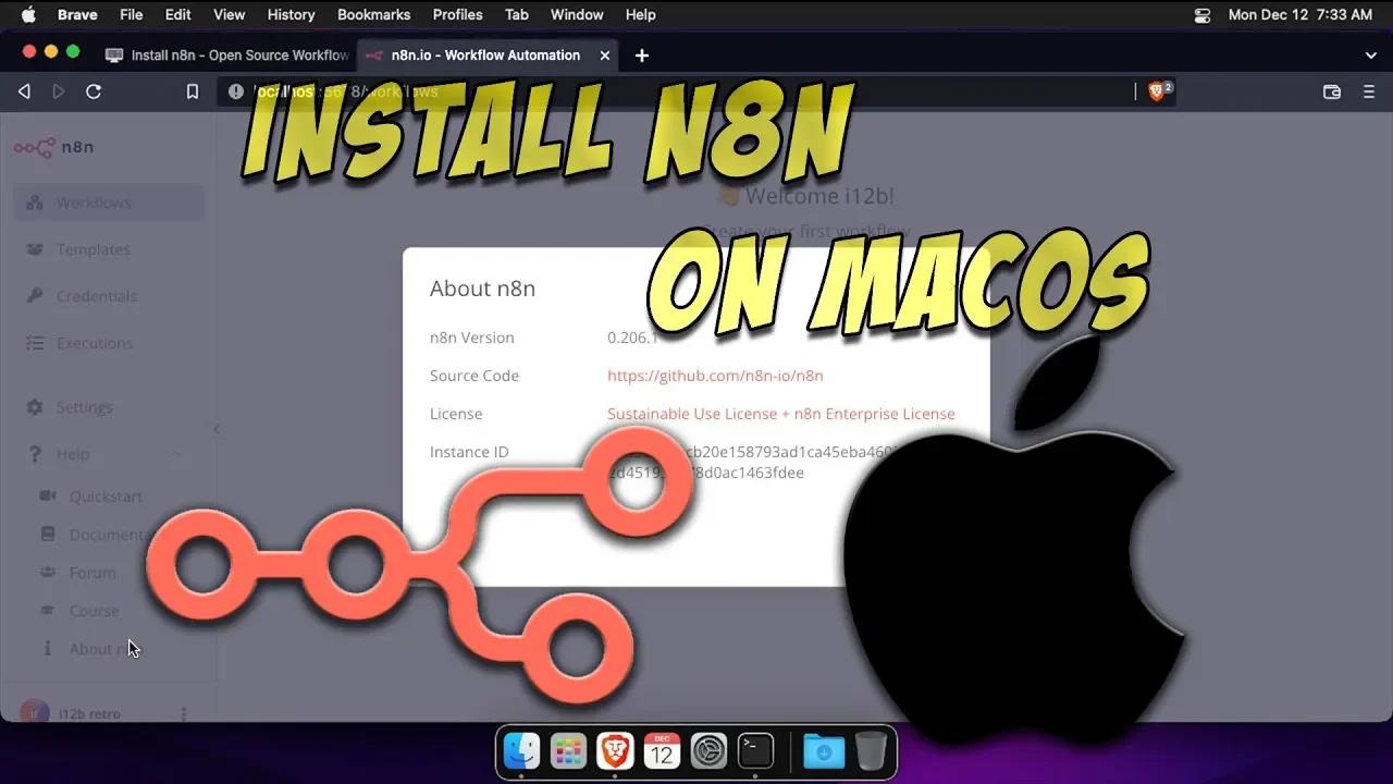 Install N8n Open Source Workflow Automation On Macos