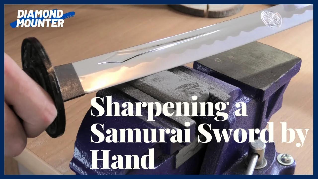Sharpening a Samurai Sword by Hand