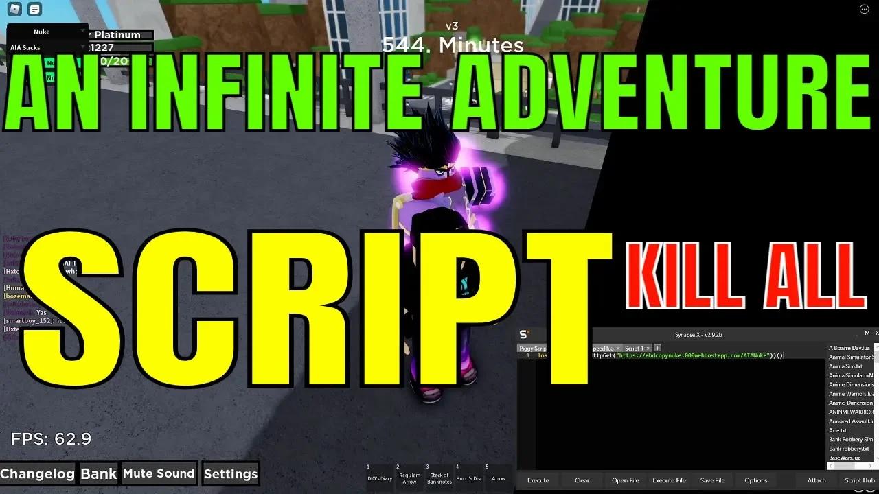 An Infinite Adventure Roblox Script GUI - Kill All
