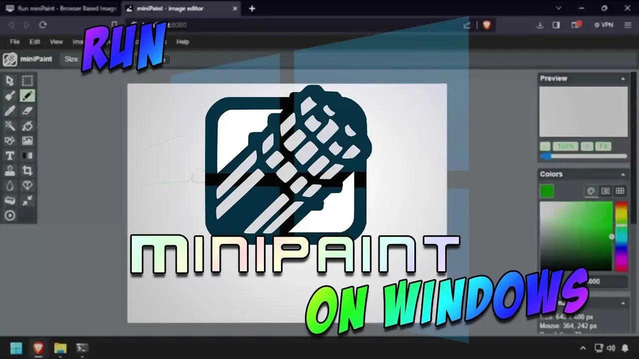 Run miniPaint - Browser Based Image Editor - on Windows