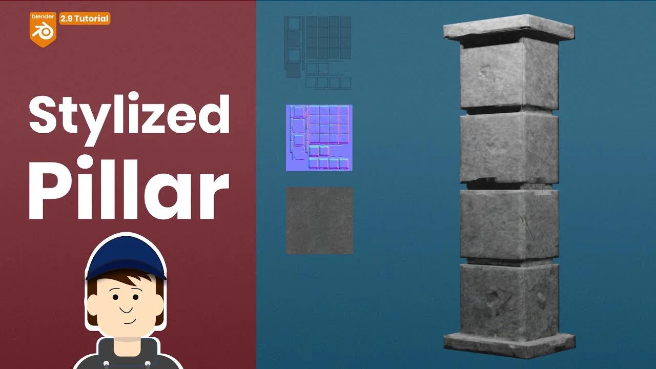 How to make a game-ready stylized pillar in Blender [2.9]