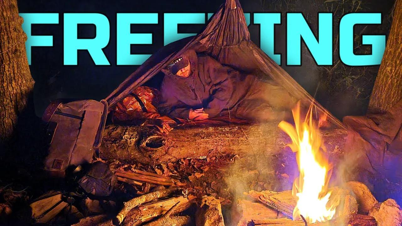 Winter Bushcraft Survival Camping | Small Pack Loadout | NO BLANKET or ...