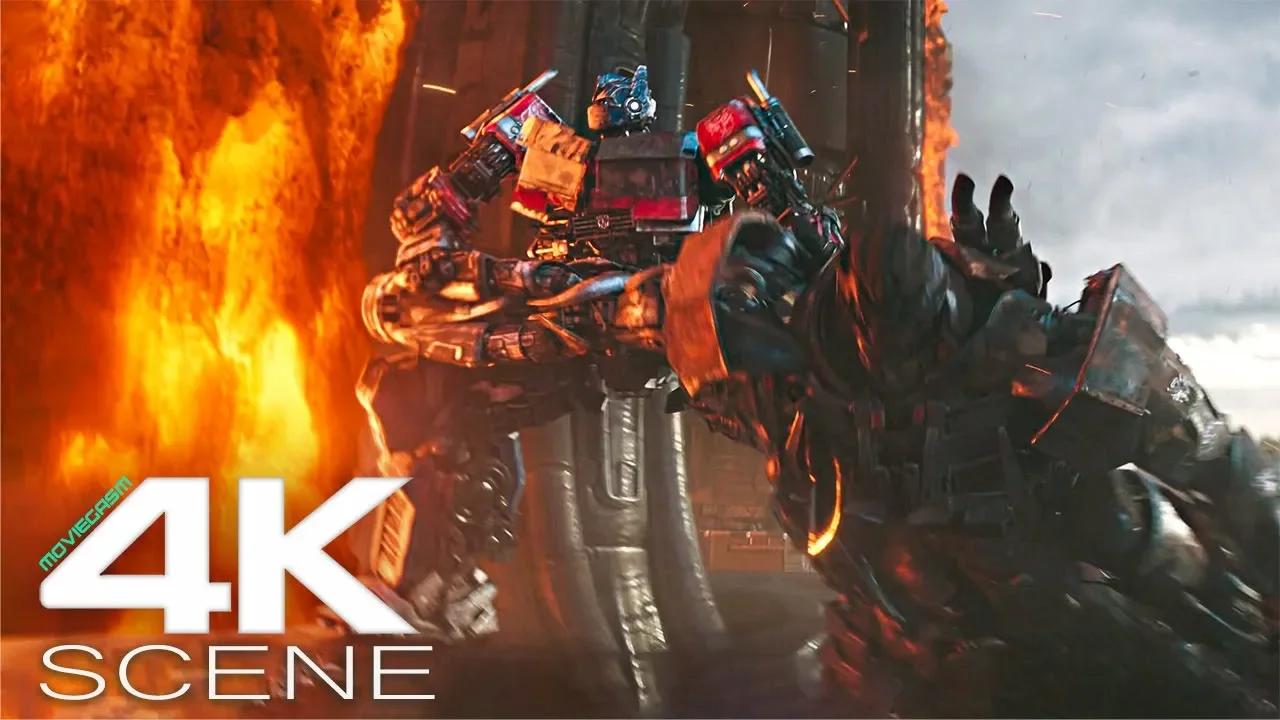 Optimus Prime vs Scourge & Unicron (2023) Fight Scene | Transformers 7 ...