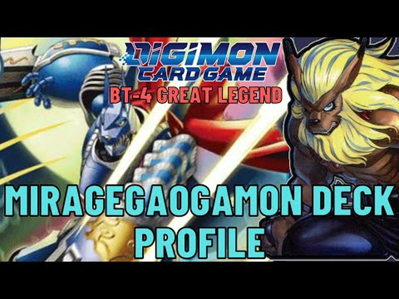 Digimon TCG MirageGaogamon Deck Profile BT4 Great Legend English Format