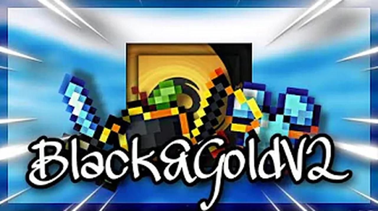 Minecraft: PE PvP Texture Pack | Black & Gold V2 [1.16]
