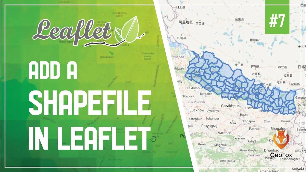 Leaflet JS Tutorial || Add Shapefile In Leaflet || Leaflet Series || GeoFox || Leaflet #7