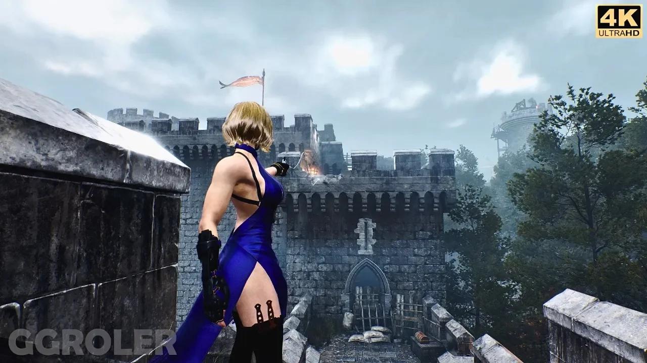 Nina Williams in RE4 Realistic graphics