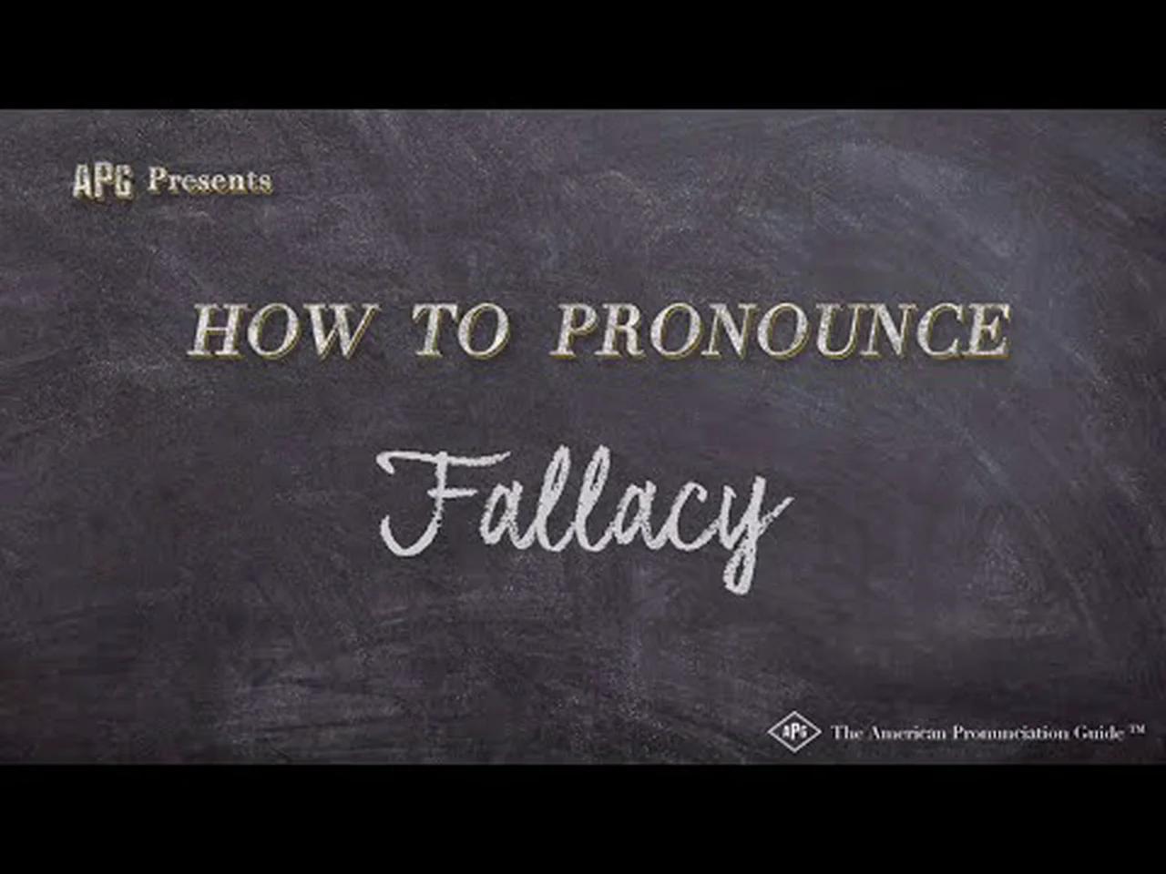 How to Pronounce Fallacy | Fallacy Pronunciation