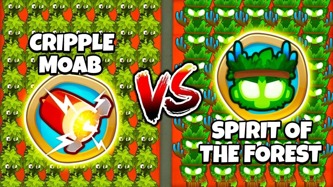 Unlimited Cripple MOAB vs Infinite Spirit of the Forest! (Modded BTD 6)