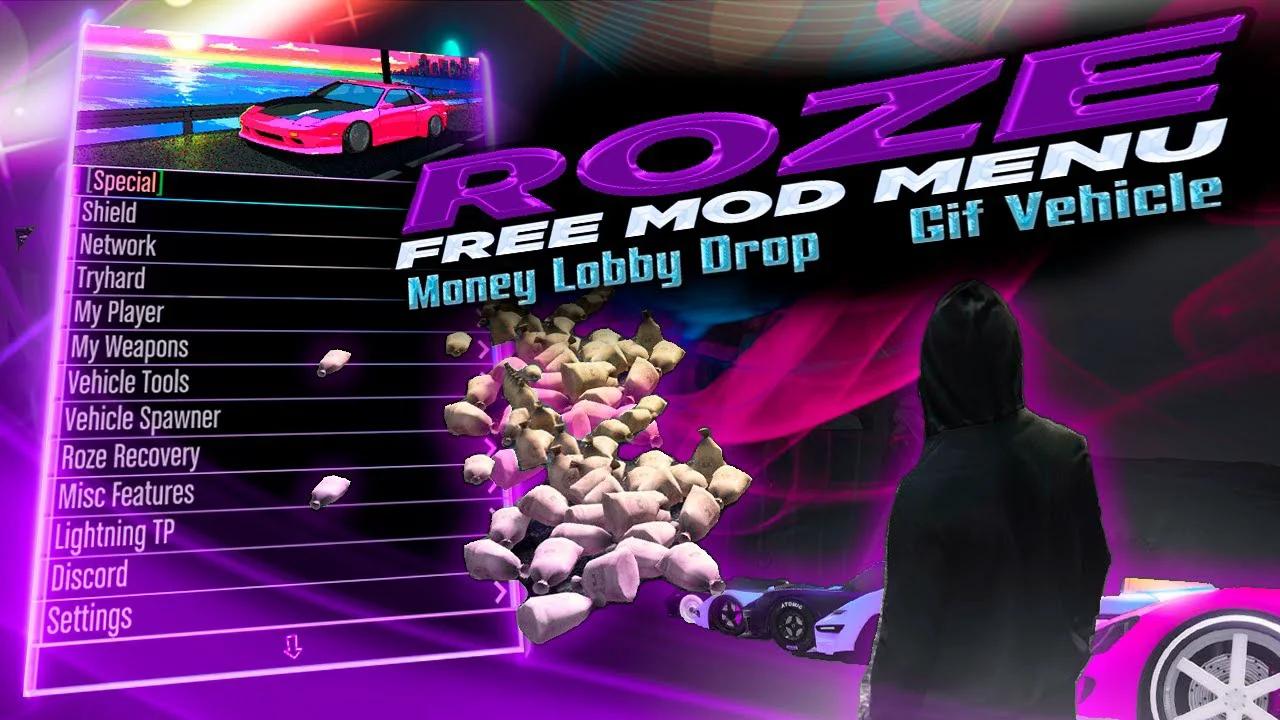Mod Menu RozeCheats | Guardar Vehiculos GIFT Vehicle & Money Loop 💰 En GTA5 Online 1.66 | UNDETECTED