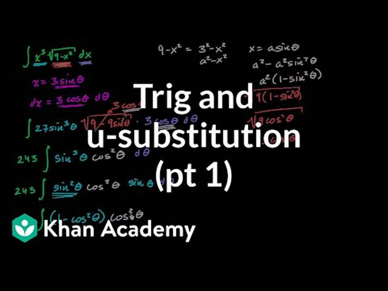 Trig and U substitution together (part 1) Trig and U substitution together (part 1)