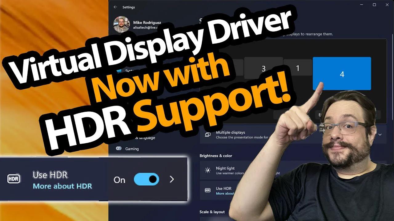How to install an HDR virtual display on Windows 11 22H2+ (up to 8K 500hz)
