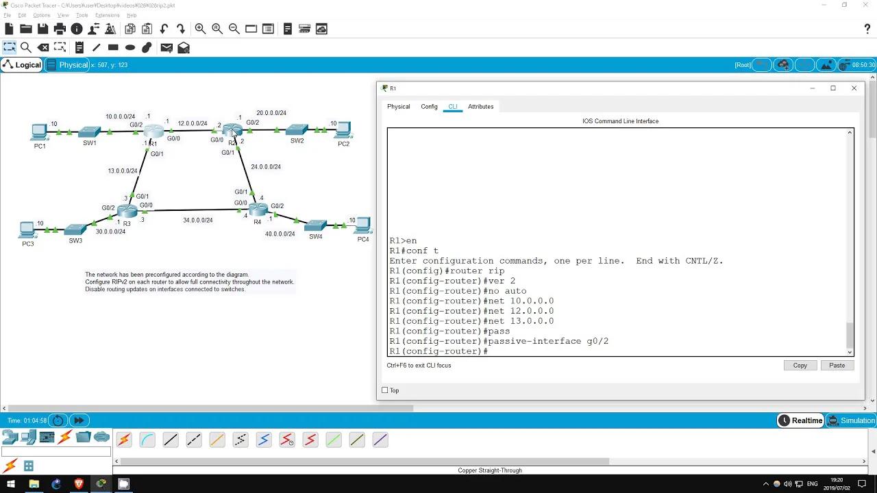 FREE CCNA Lab 028: RIP (Part 2) - ICND1