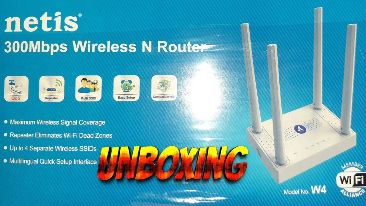 Netis W4 WiFi Router - Enhanced 4 Antenna - Unboxing