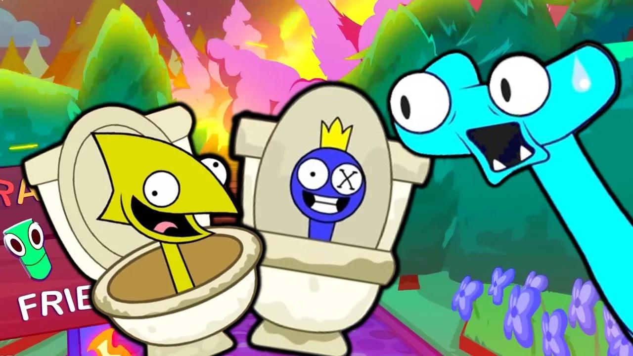Rainbow Friends But They're Skibidi Toilets?! Funny Cartoon Animation ...