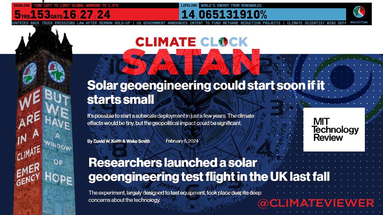 Geoengineering Climate Clock Countdown to 2030!