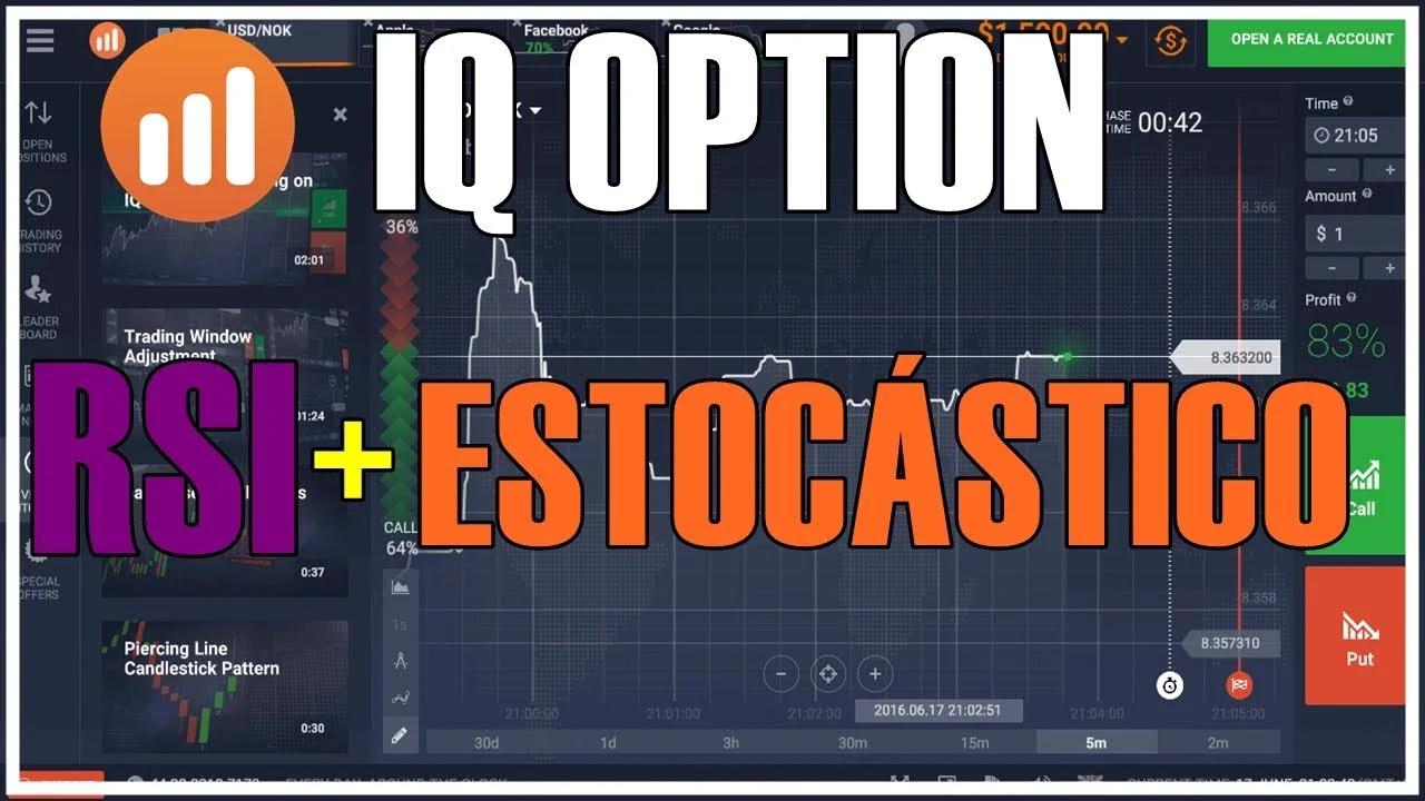 IQ OPTION como usar RSI e Oscilador Estocástico estratégia