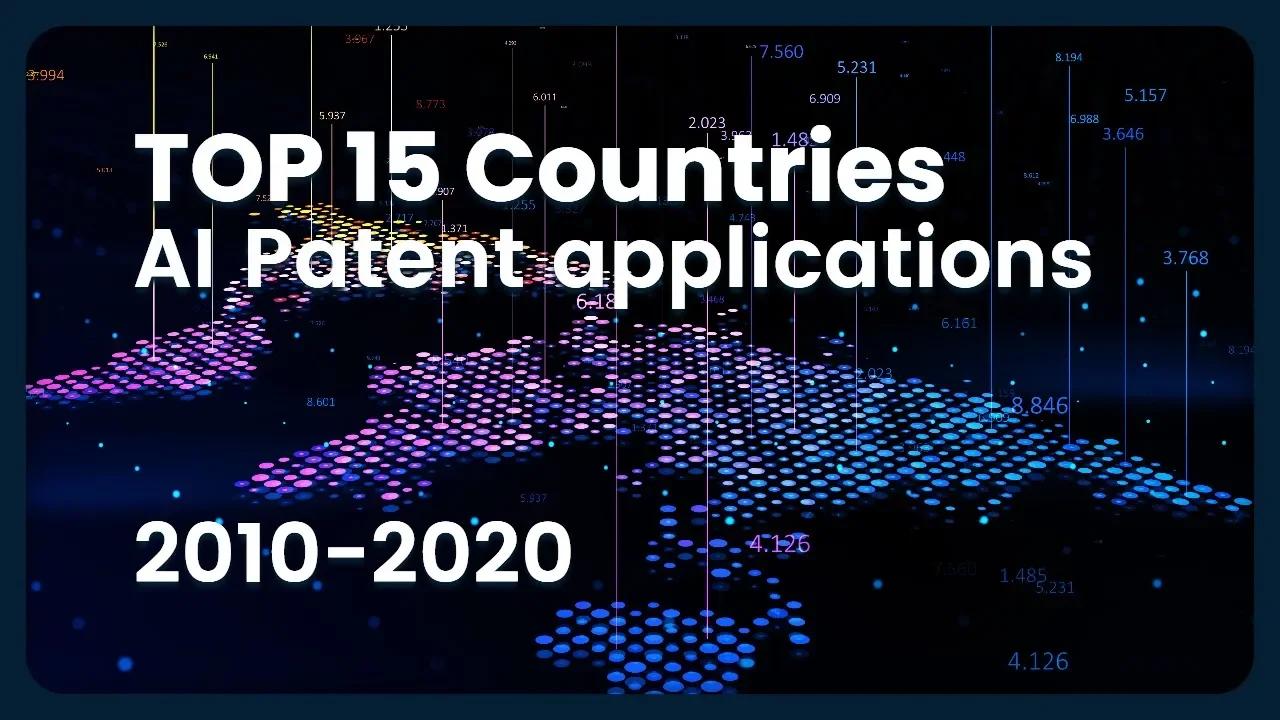 TOP 15 Countries by AI Patent Applications 2010-2020 #world #ai #rank