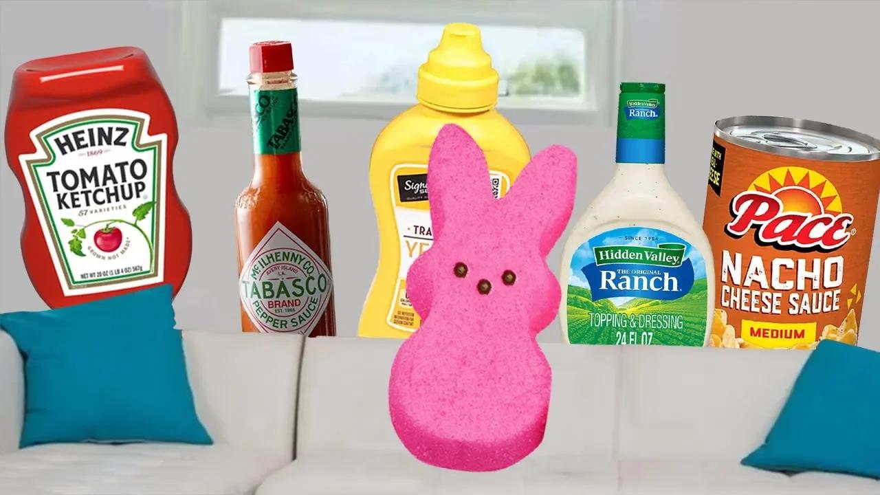 Peeps Taste Test Challenge with Weird Condiments!