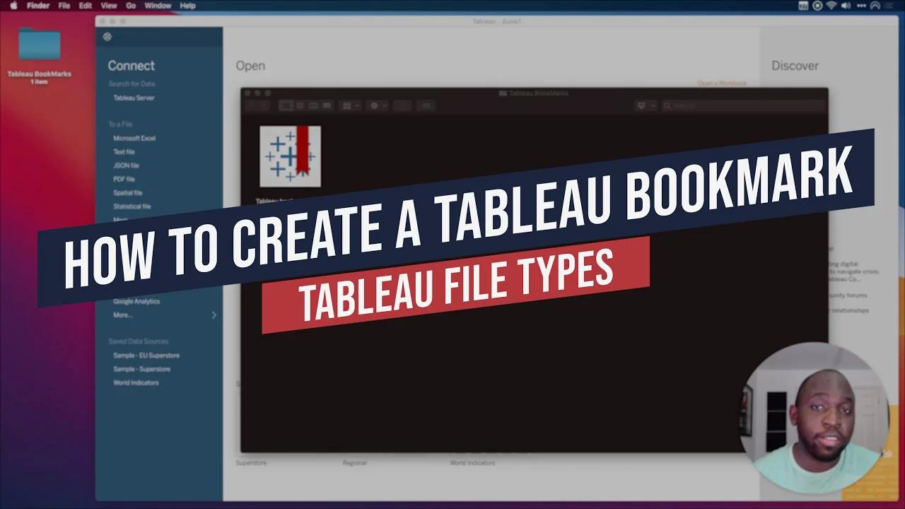 How to use Tableau bookmarks, save a single sheet : Tableau File Types ...