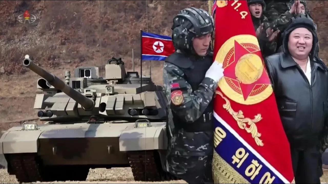 Kim Jong Un Drives M2020 Tank and Guides Tankmen's Training Match