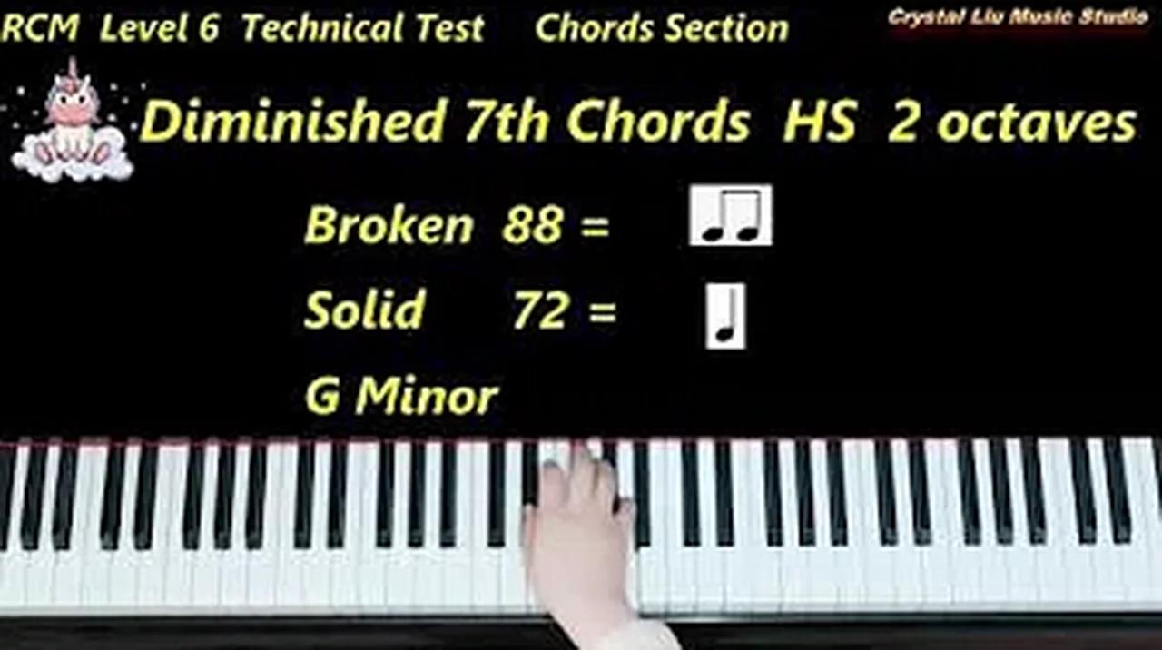 RCM Level 6 Piano Technical Chords Section, Piano Tutorial