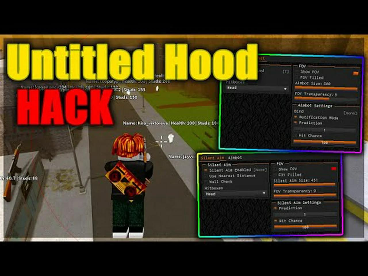 ROBLOX Untitled Hood SCRIPT GUI HACK | SILENT AIM, AIMBOT, SPEED, ESP & MORE! | WORKING