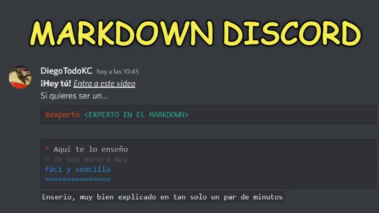 Guía COMPLETA sobre el MARKDOWN en Discord | 2022