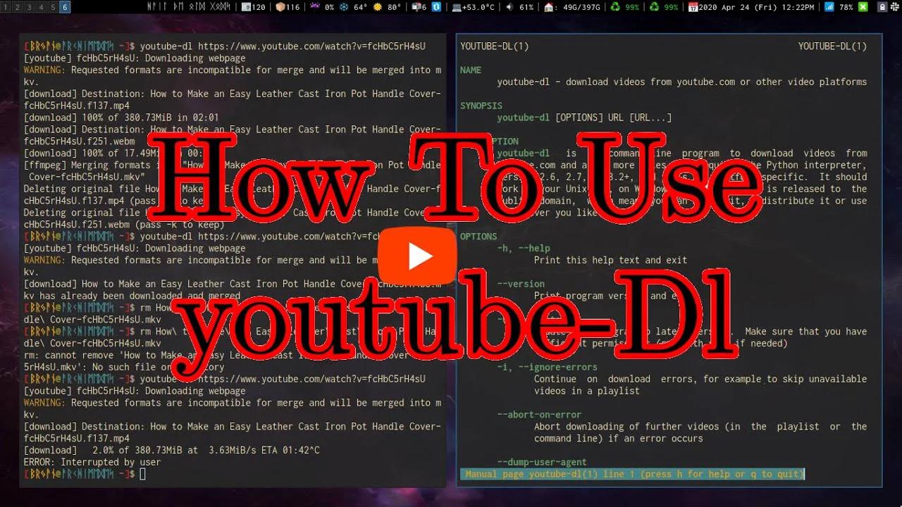 How To Use Youtube-DL To Download Audio, Video, Playlists, & Channels