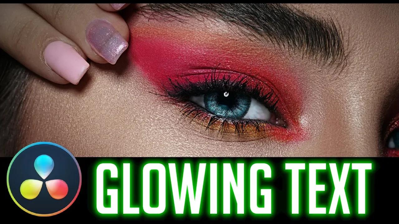 How To Make A Simple And Easy Glowing Text Effect ~ Davinci Resolve 16 Tutorial