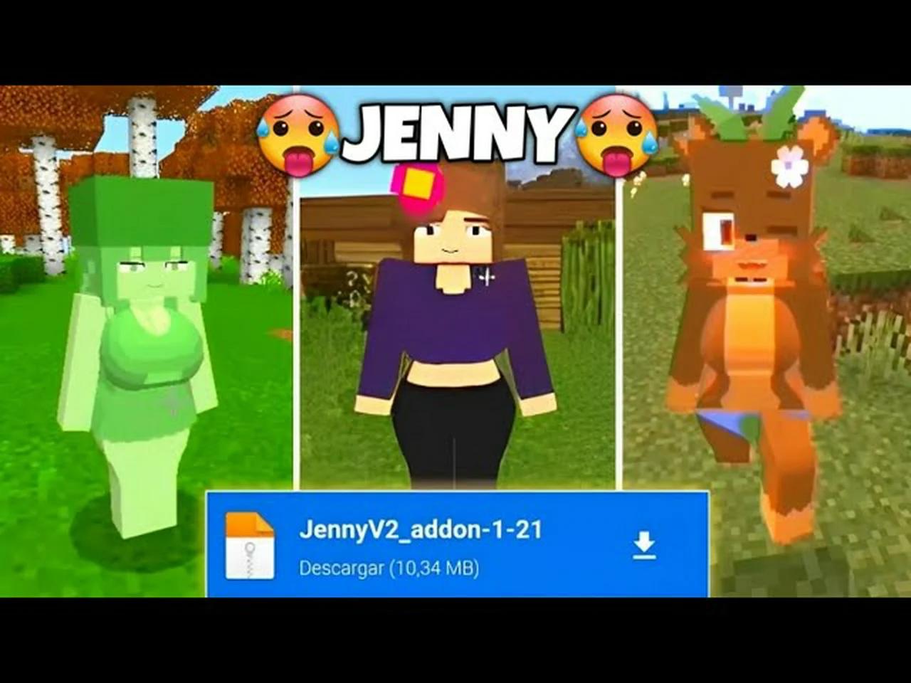 🥵Como Instalar JENNY MOD en Minecraft PE 1.21 | Jenny, Ellie, Luna, Bia ...