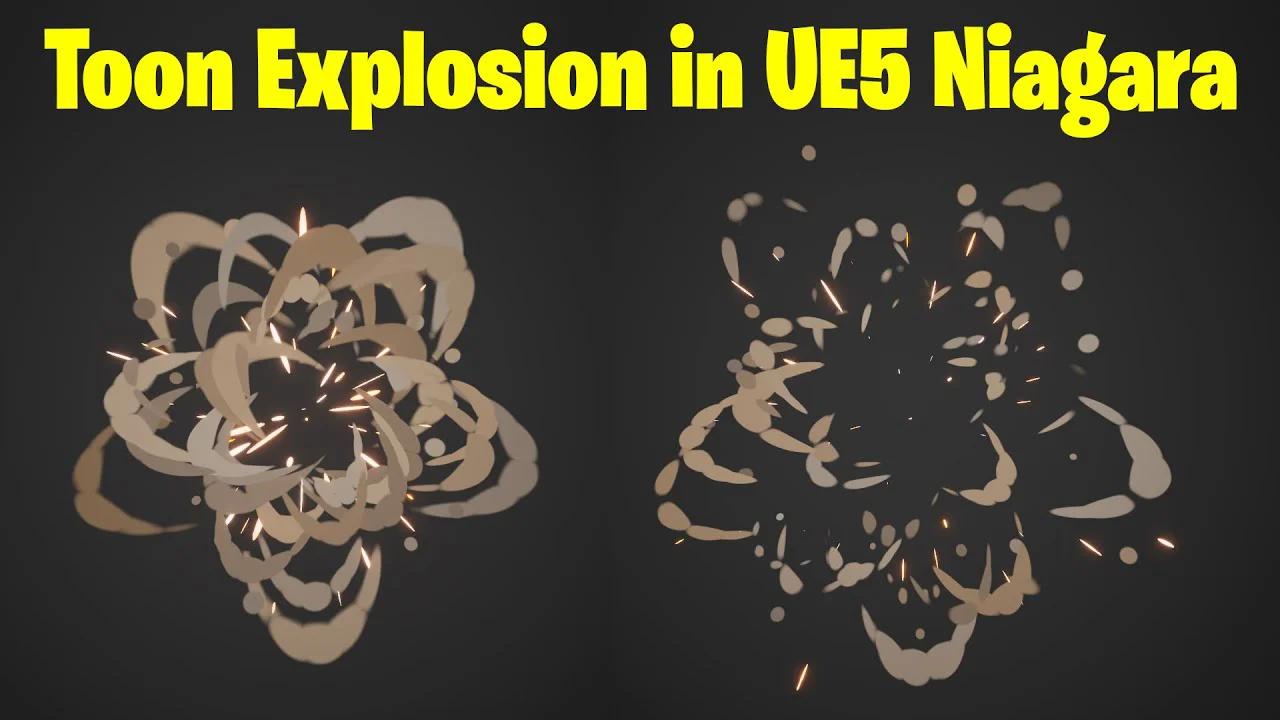 2D Toon Explosion in Unreal Engine 5.4 Niagara Tutorial | Download Files