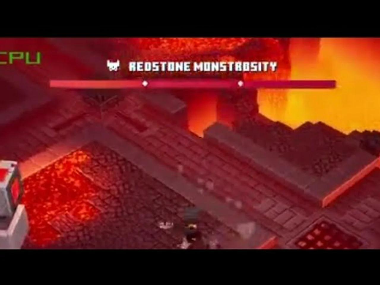 Minecraft Dungeons Redstone Monstrosity Boss Fight