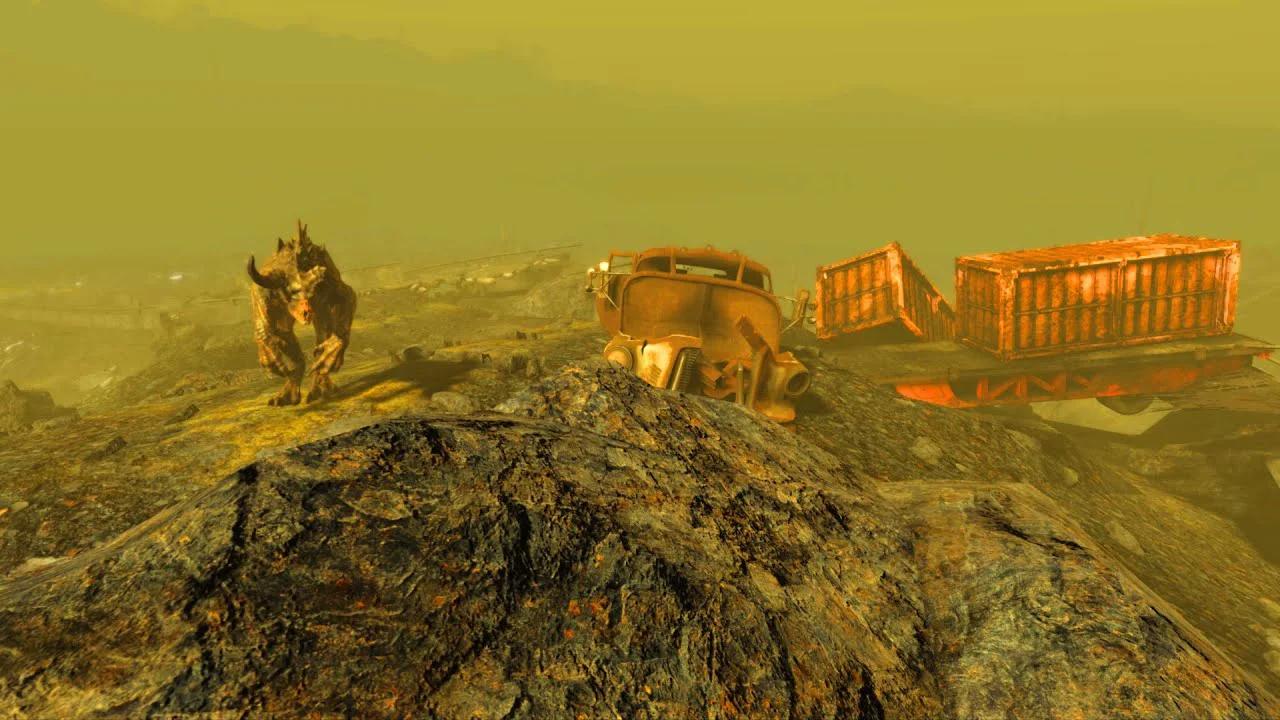 Deathclaw Highway | Fallout 4 ASMR | Radstorm Ambience | 1 Hour