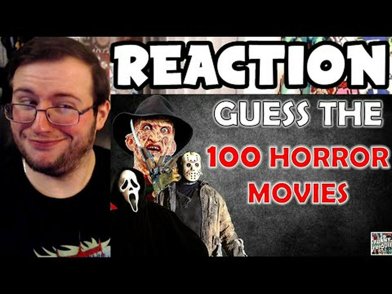 Gor's "Guess the 100 HORROR MOVIES Challenge/Quiz/Test" CHALLENGE REACTION
