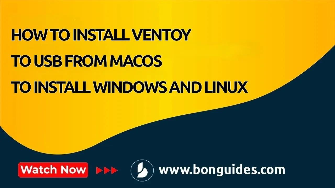 How to Install Ventoy to USB From MacOS To Install Windows and Linux