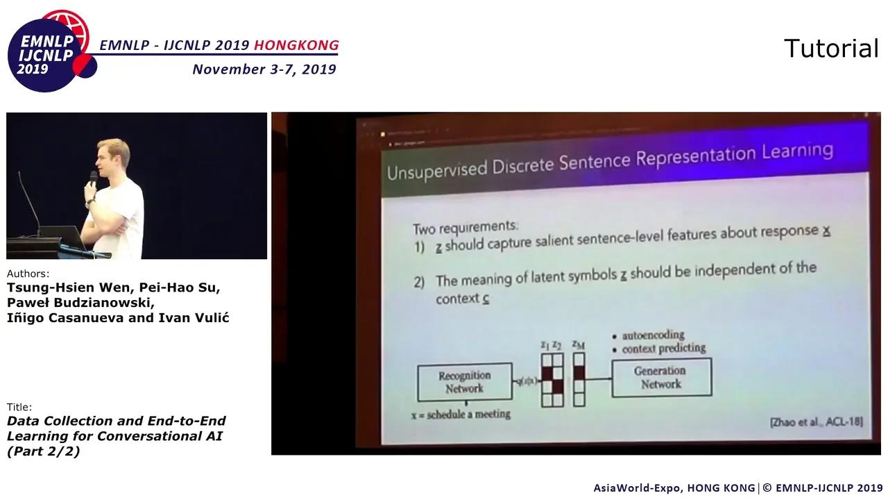 Data Collection and End to End Learning for Conversational AI: Part 2 | EMNLP-IJCNLP2019
