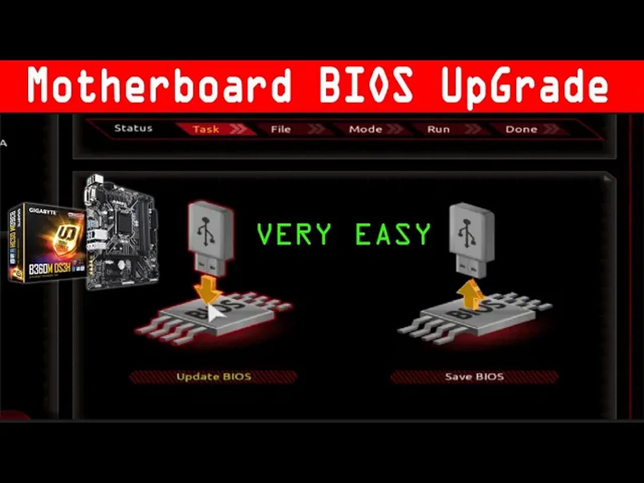 How to update motherboard BIOS || Upgrade Bios On Gigabyte Motherboard ...