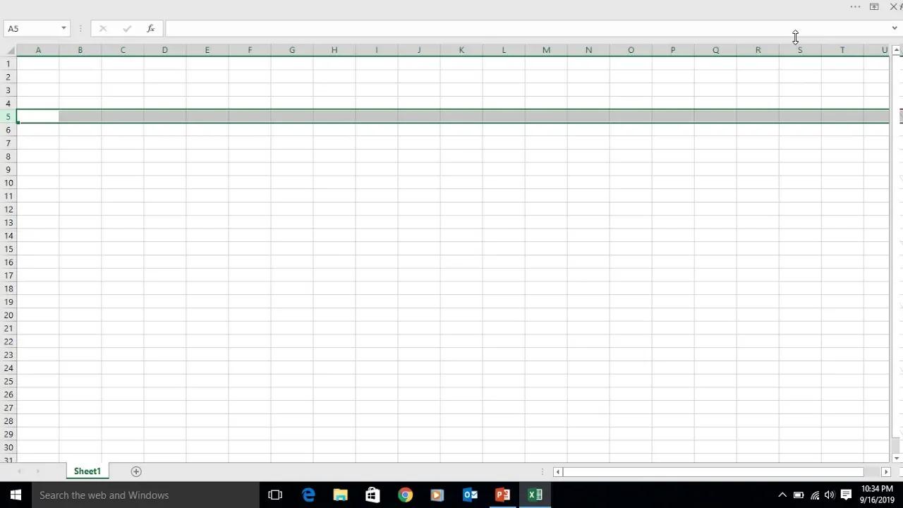 Getting started with Microsoft Excel GUI