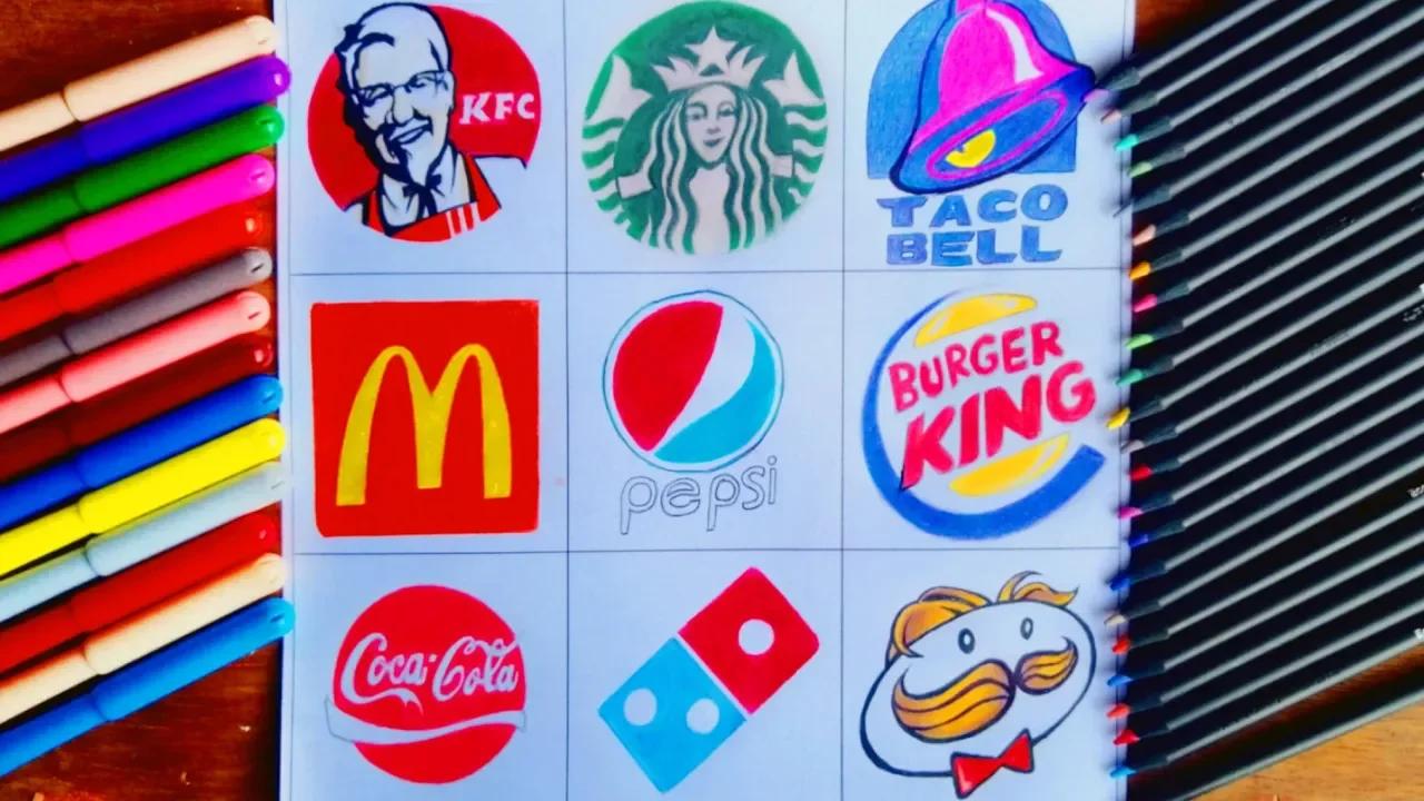 Drawing Famous Fast Food Logos