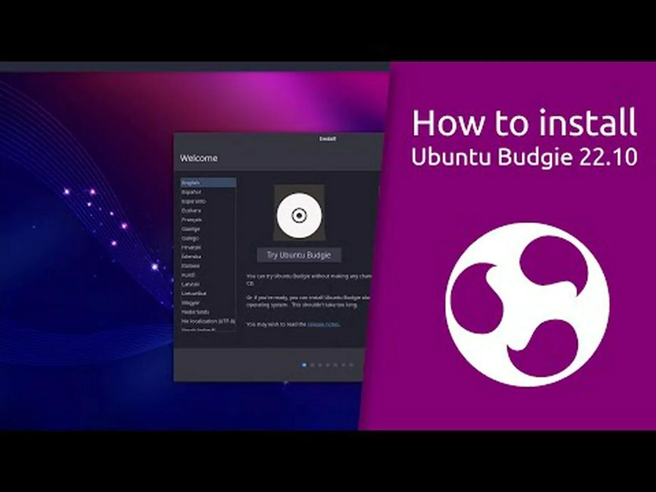 How to install Ubuntu Budgie 22.10