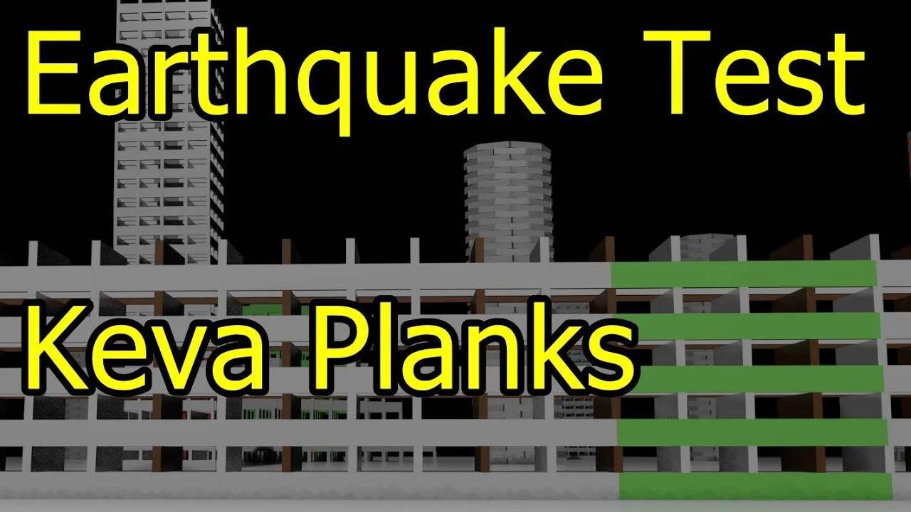 Basic Earthquake Keva Plank Destruction - Blender